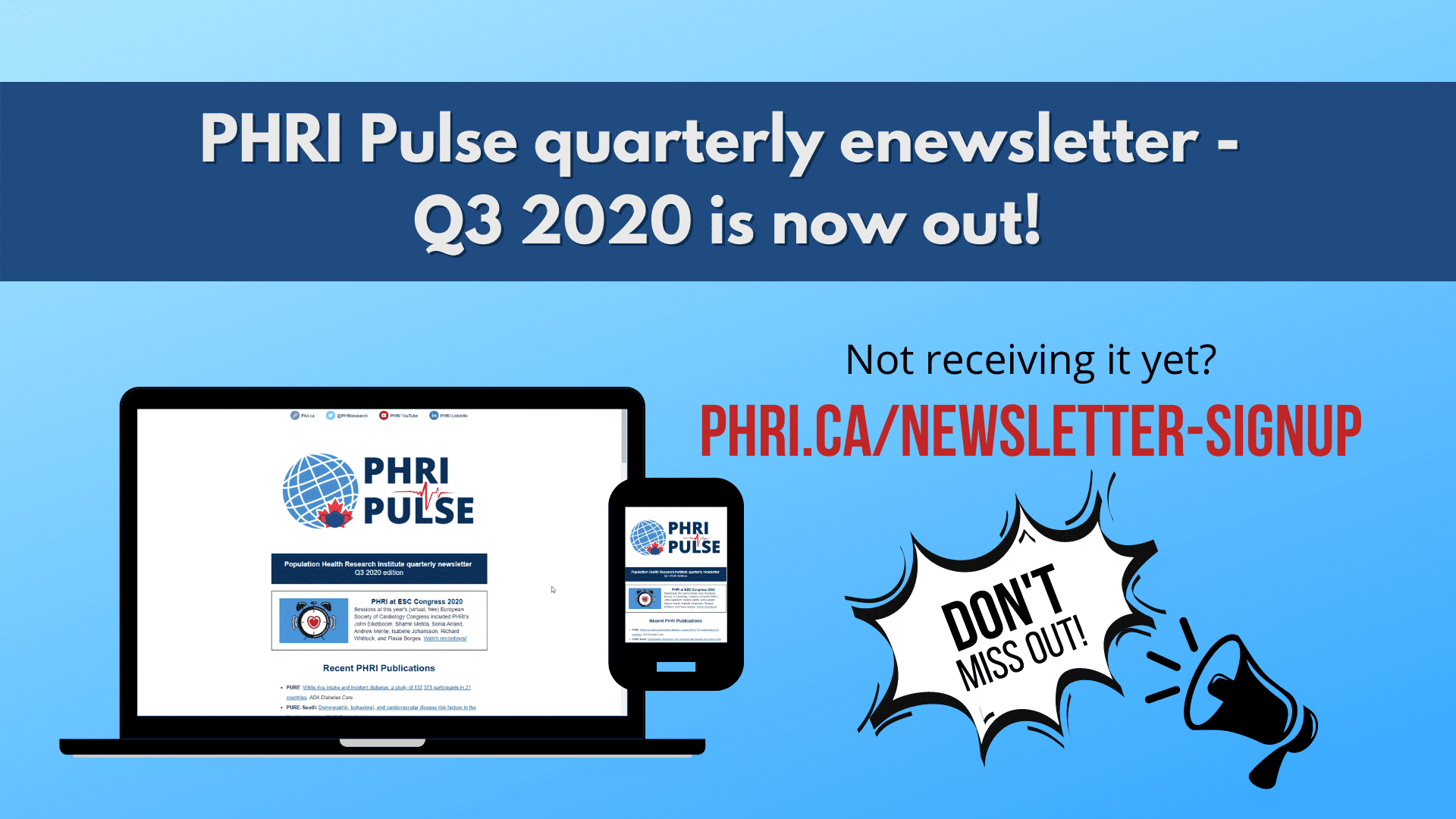 PHRI | Population Health Research Institute | Global Health Research